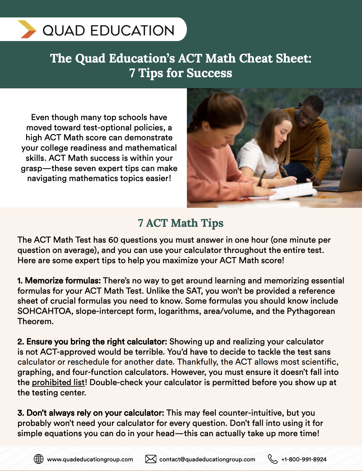 Cheat Sheets | Quad Education